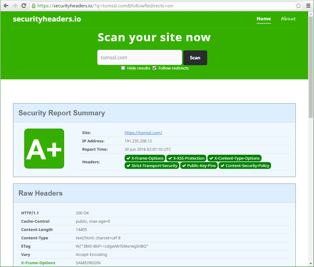 How to fix the HTTP response headers on Azure Web Apps to get an A+ on securityheaders.io
